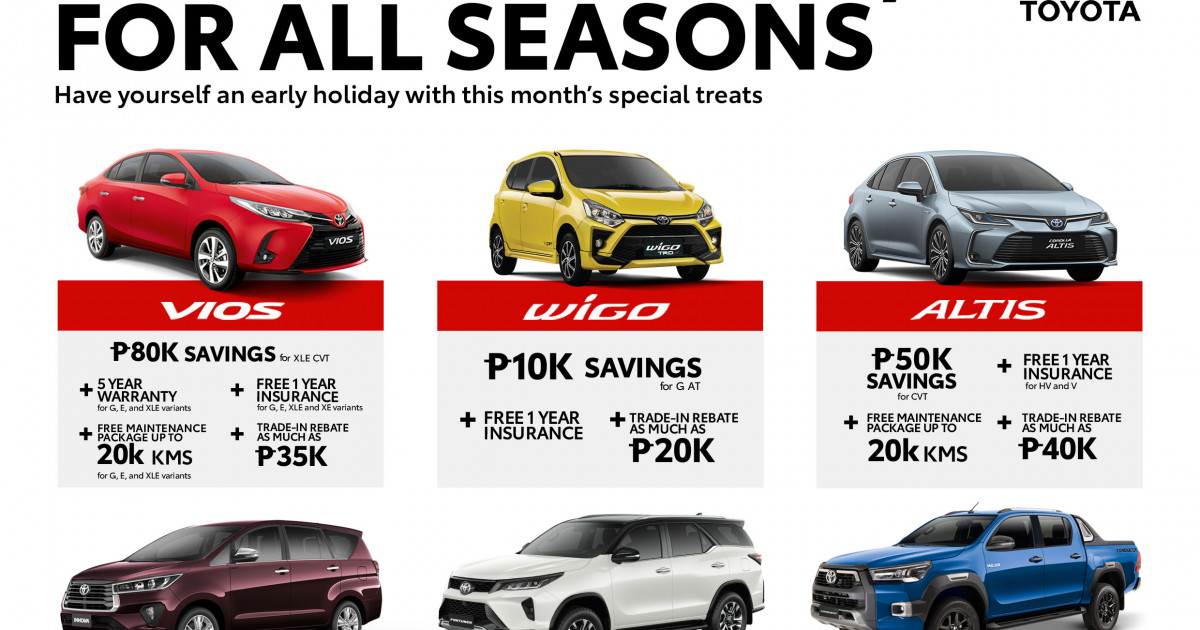 Get a Toyota this November For All Reasons, For All Seasons